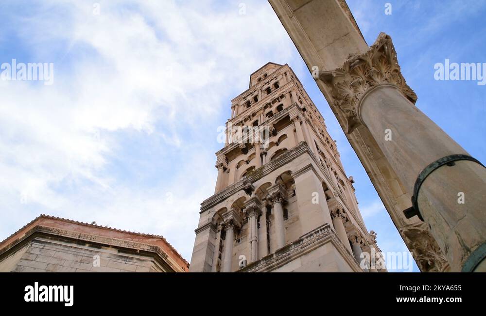 Cathedral of Saint Domnius With The Bell Tower In Split, Croatia Stock ...