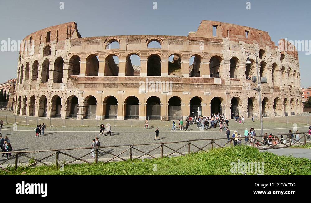 The Colosseum, one of the most visited landmarks of Rome Stock Video ...