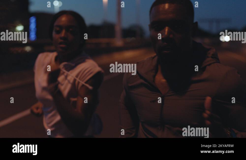 diverse group athletes running race competitive woman overtaking ...