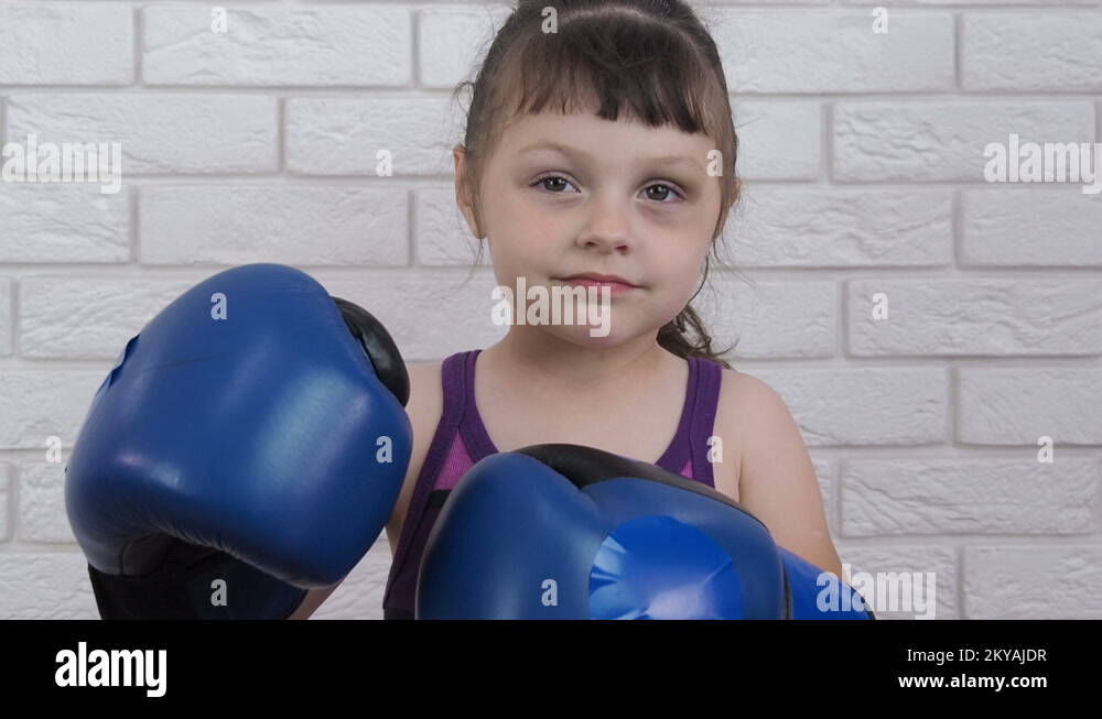 The child is boxing. The little girl is boxing Stock Video Footage - Alamy