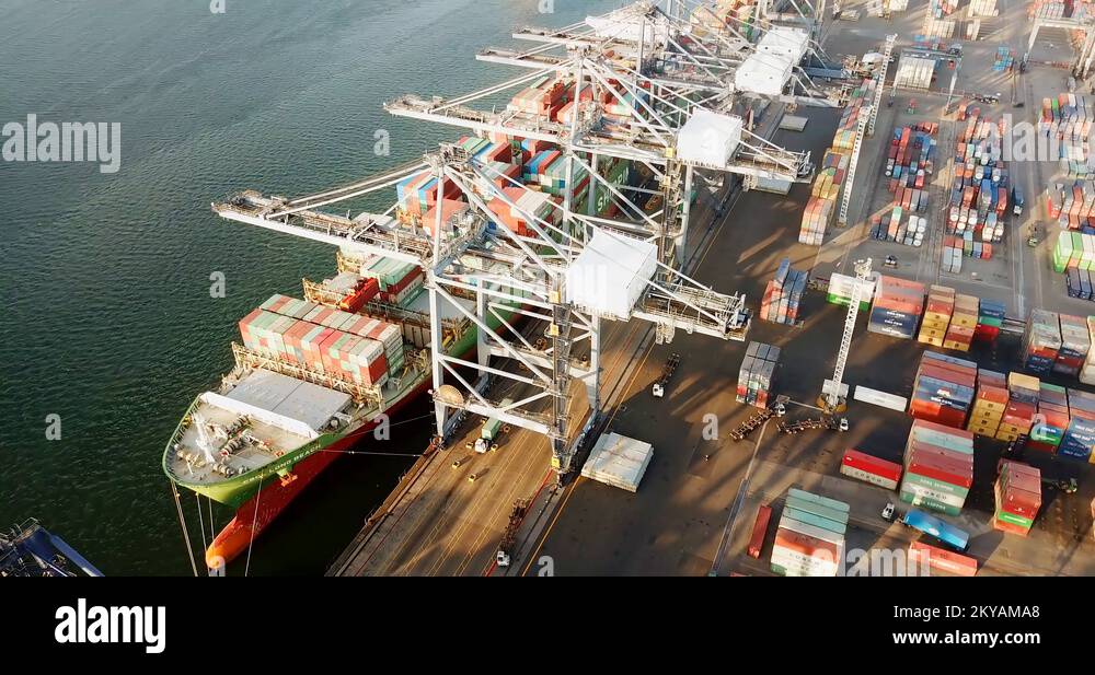 Ship loading containers port Stock Videos & Footage - HD and 4K Video ...