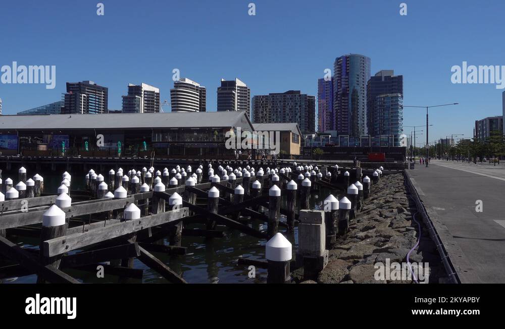 Harbor and city skyline of melbourne docklands Stock Videos & Footage ...