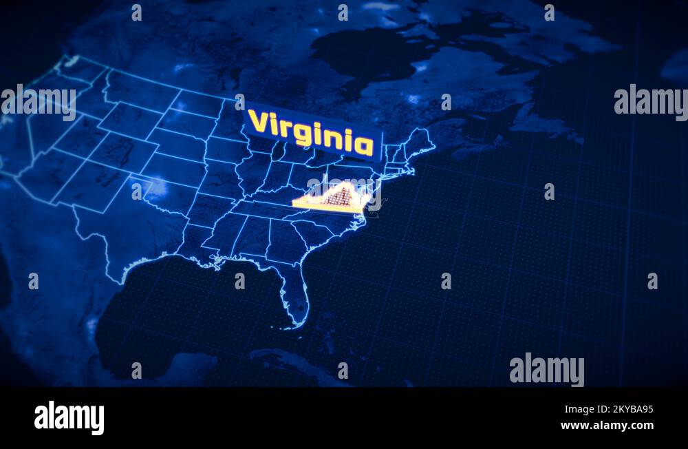Map of virginia state outline Stock Videos & Footage - HD and 4K Video ...