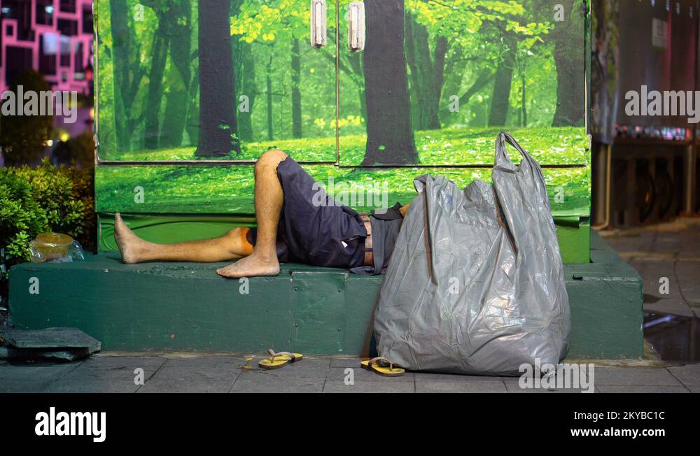 Homeless man laying sidewalk Stock Videos & Footage - HD and 4K Video ...