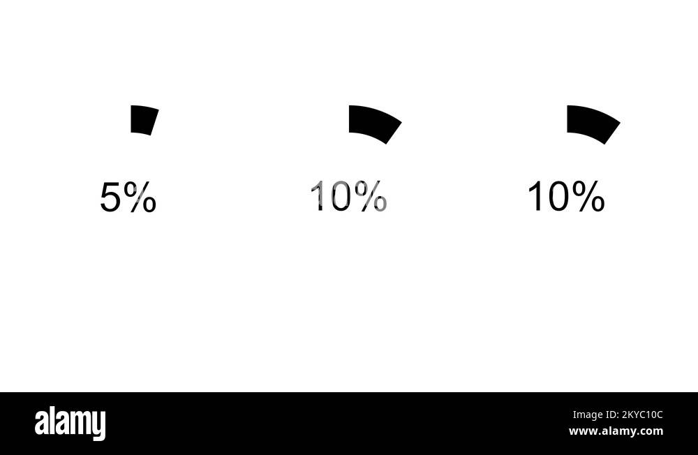 4K Black Three Ring Pie Chart Percentage Infographics Animation on ...