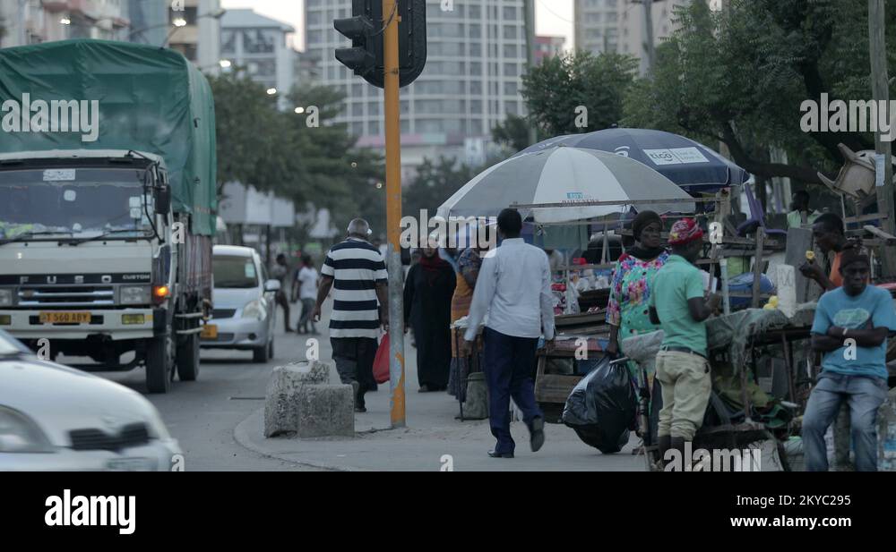 Dar Es Salaam Market , A Major City And Commercial Port On Tanzania ...