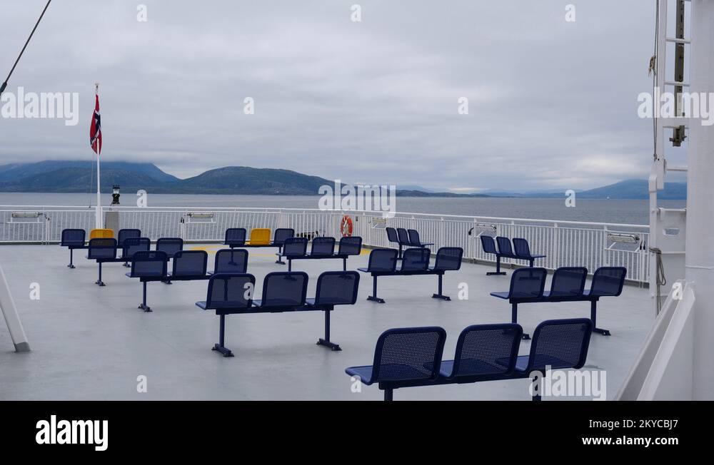 Ferry boat ride route to Lofoten islands Norway Stock Video Footage - Alamy