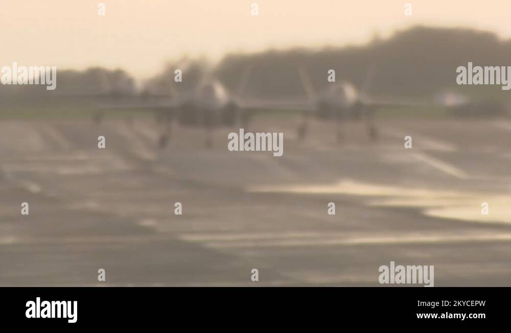 US Air Force jets on runway Stock Video Footage - Alamy