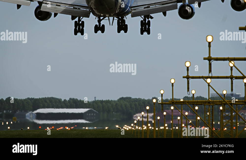 Boeing 747 of Air Bridge cargo airlines landing Stock Video Footage - Alamy