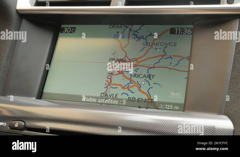 Modern car navigation with maps of Czech Republic Stock Video Footage ...