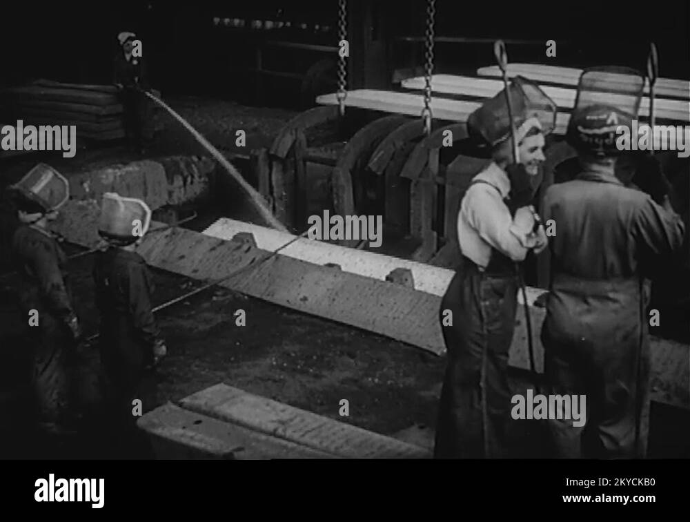 Rosie the Riveter Female Steel Workers in Steel Mill- 1940s Stock Video ...