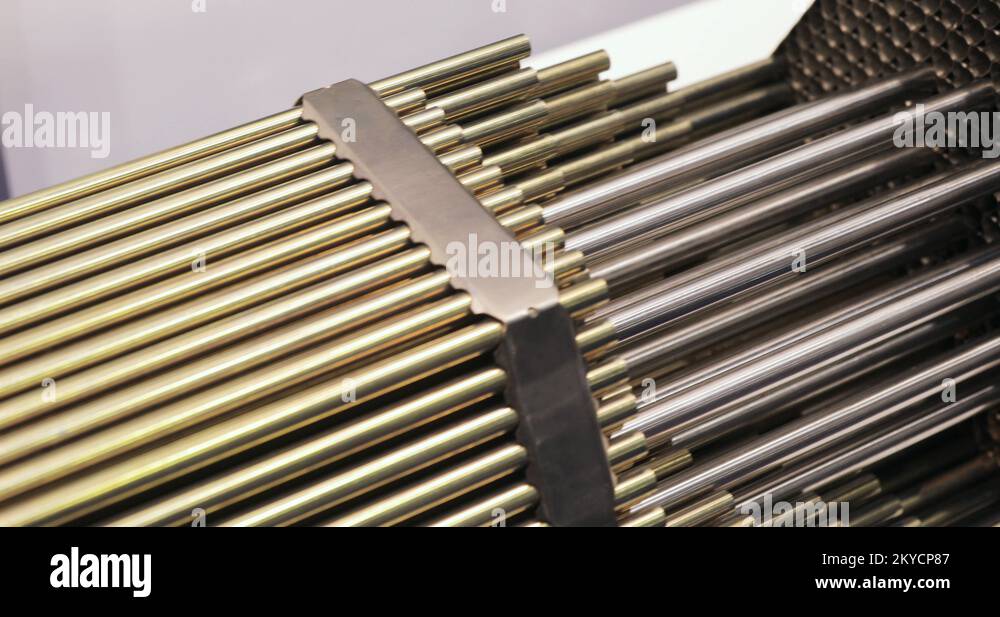 A nuclear power station. Model of fuel assembly Stock Video Footage - Alamy