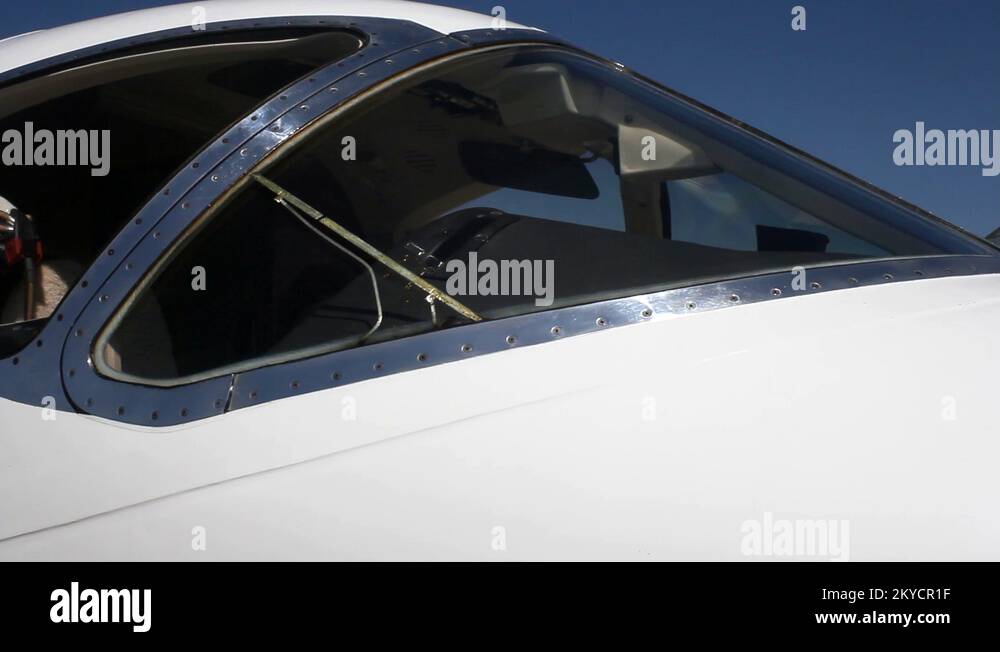 Hawker Beechjet Exterior Cockpit Slider Shot Left to Right Stock Video ...