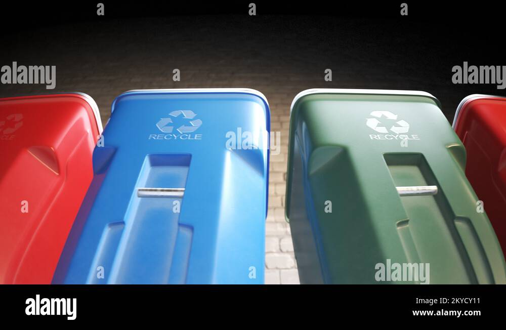 Recycling bins against brick wall Stock Videos & Footage - HD and 4K ...