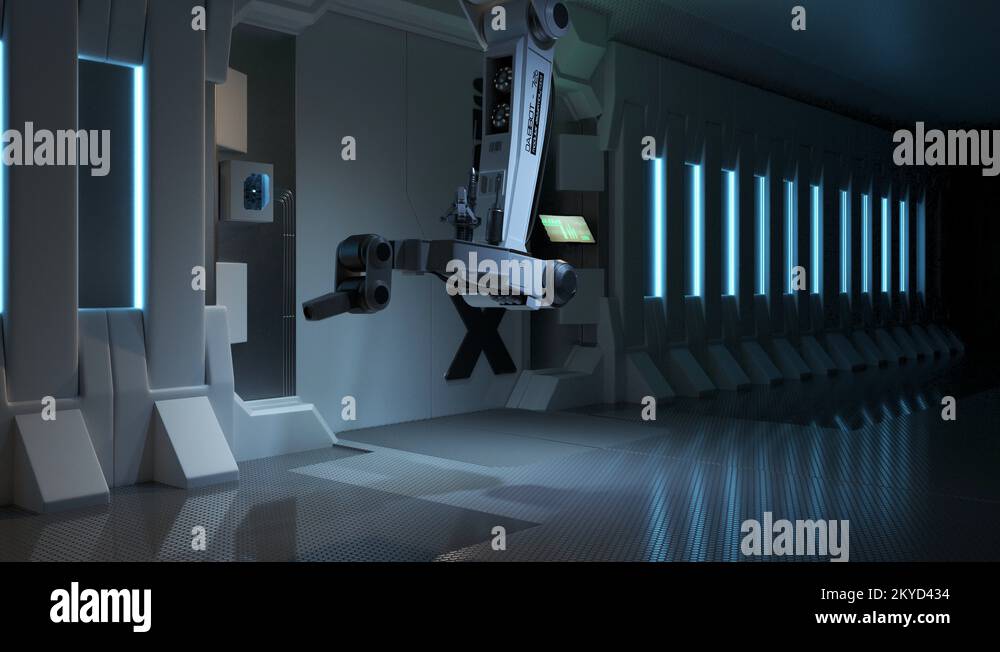 "Space station maintenance done by robotic arm with multitool function ...