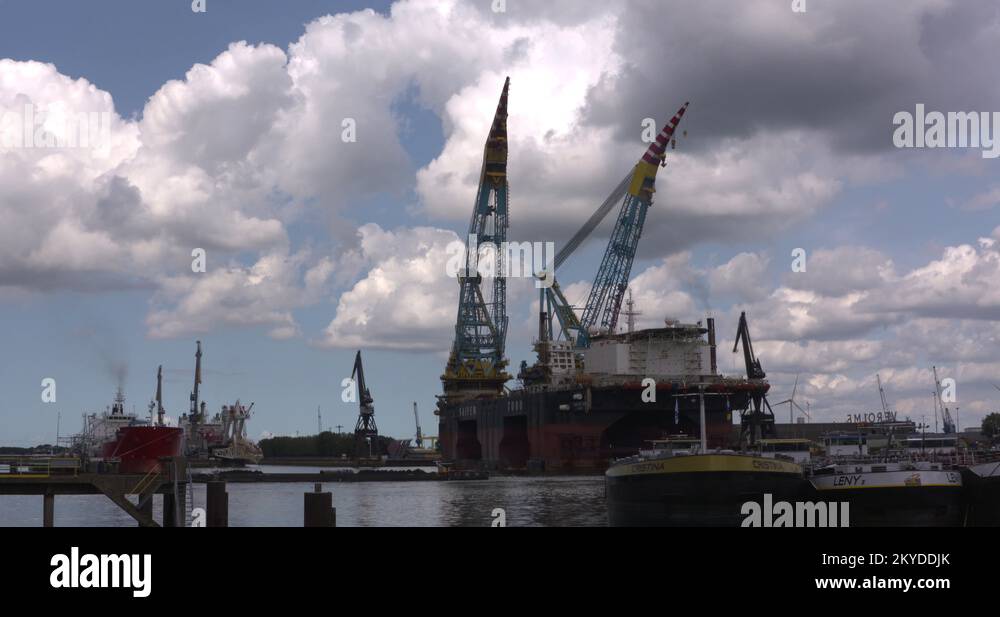 Dry dock shipyard port of rotterdam Stock Videos & Footage - HD and 4K ...