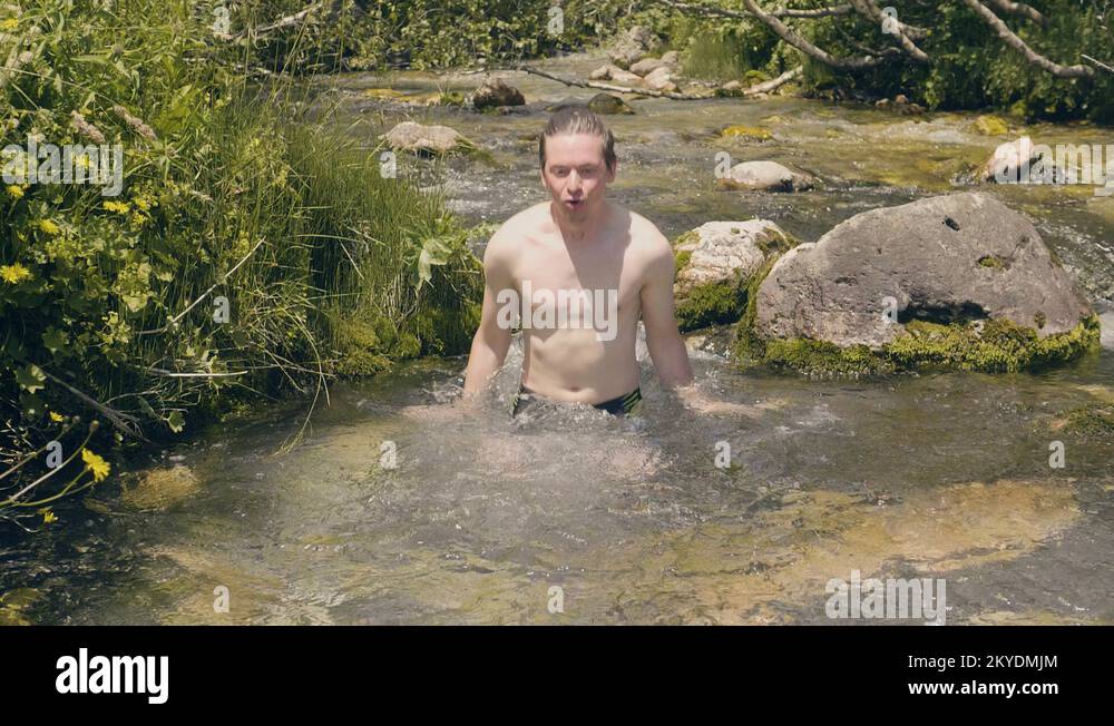 Man bathing in river Stock Videos & Footage - HD and 4K Video Clips - Alamy
