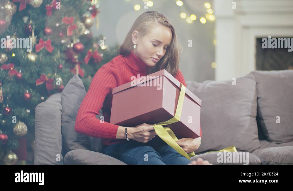 Woman delight christmas present Stock Videos & Footage - HD and 4K ...