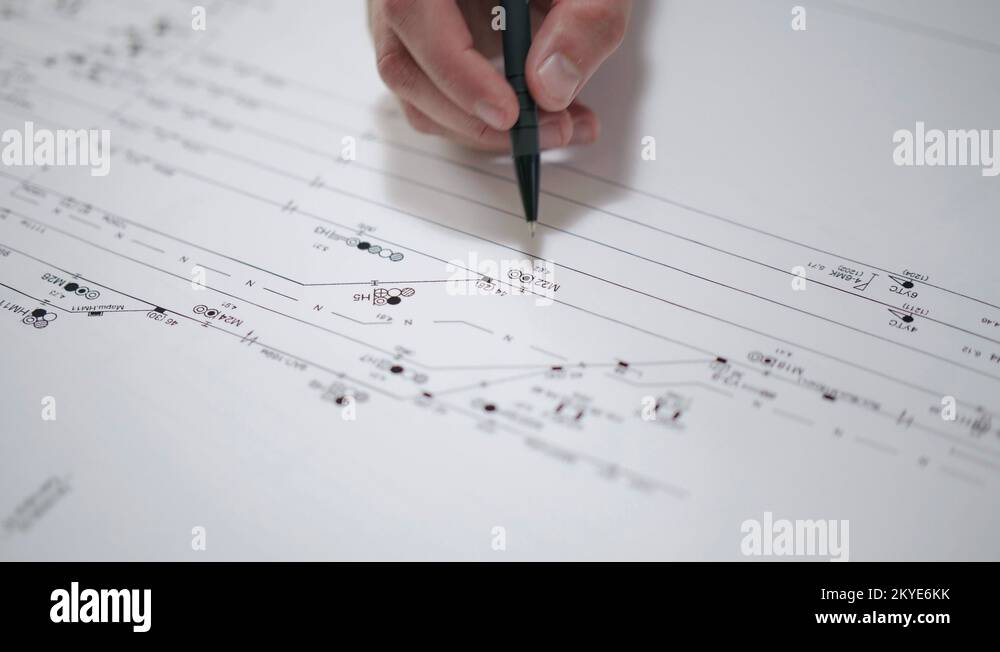 Male hand drawing scheme and map of railway tracks Stock Video Footage ...