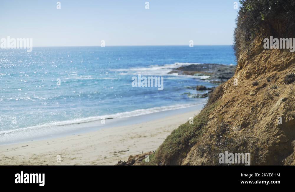 Redondo beach shoreline near the hillside and rocky jetty for green ...