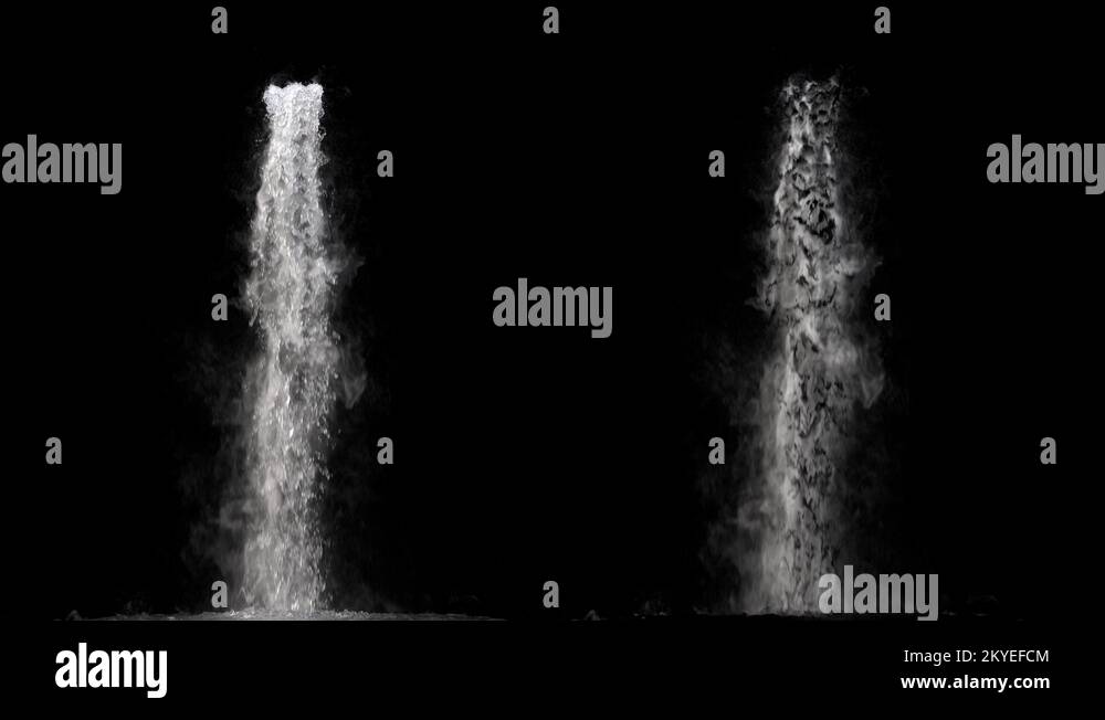 waterfall texture seamless loop, 4k, isolated on black with alpha Stock ...