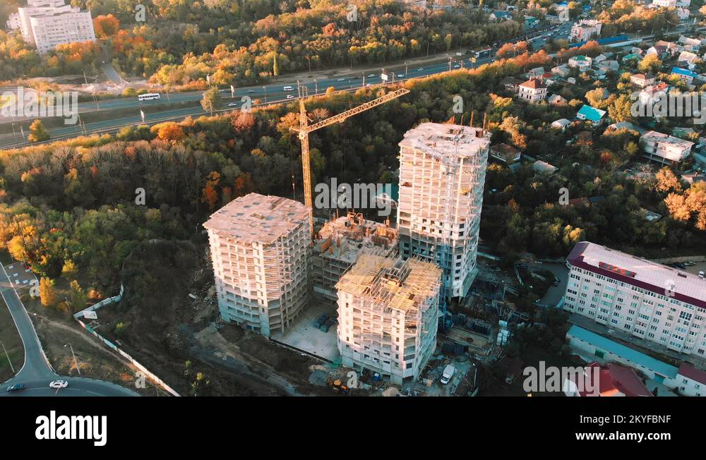 Modern houses from above construction Stock Videos & Footage - HD and ...