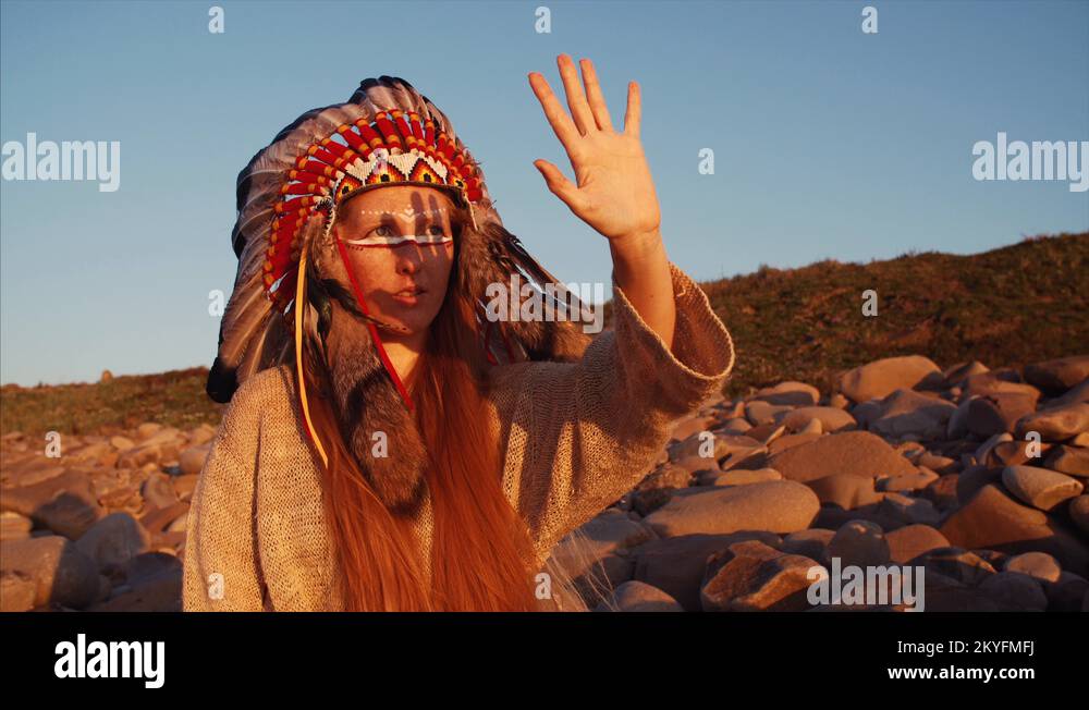 Native american indian woman red Stock Videos & Footage - HD and 4K ...
