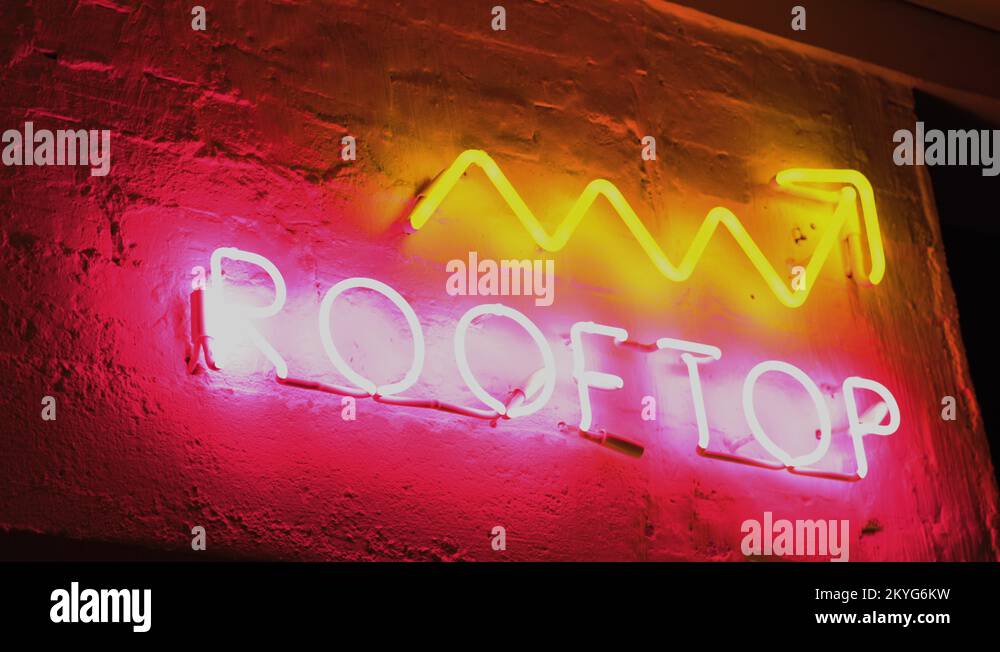Neon sign to rooftop Stock Videos & Footage - HD and 4K Video Clips - Alamy