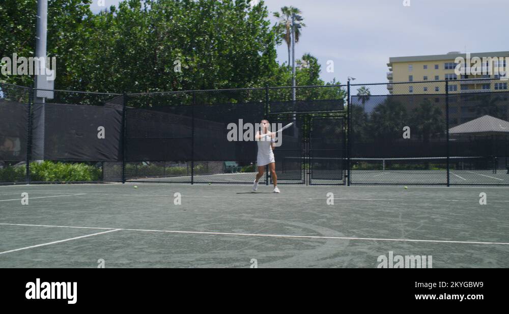 Female tennis player in slow motion Stock Video Footage - Alamy