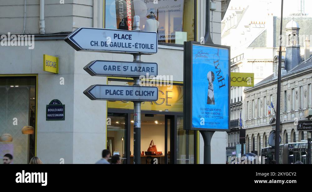 Paris signs directions Stock Videos & Footage - HD and 4K Video Clips ...