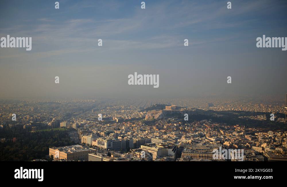 View of the athenian acropolis the city of Stock Videos & Footage - HD ...