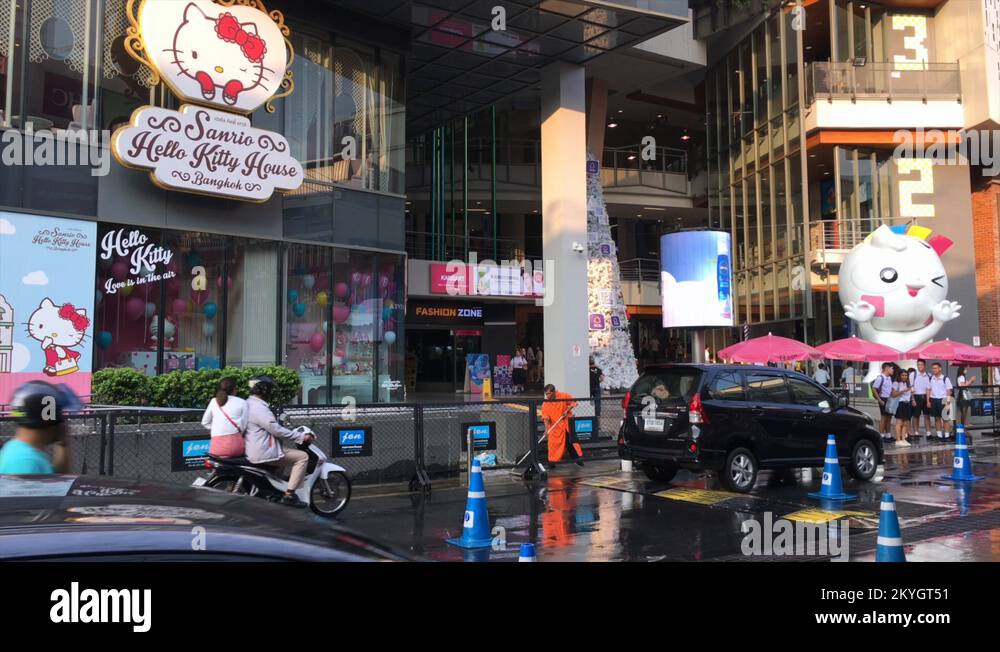 Hello Kitty House store in Siam Square One mall, Bangkok Stock Video ...