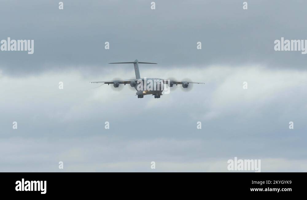 Military Airbus A400M Atlas propeller airplane German Air Force arrival ...