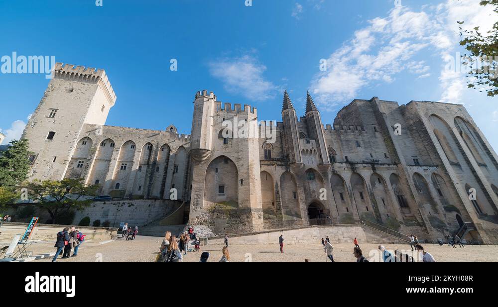 Pope papal castle palace palais france french gothic Stock Videos ...