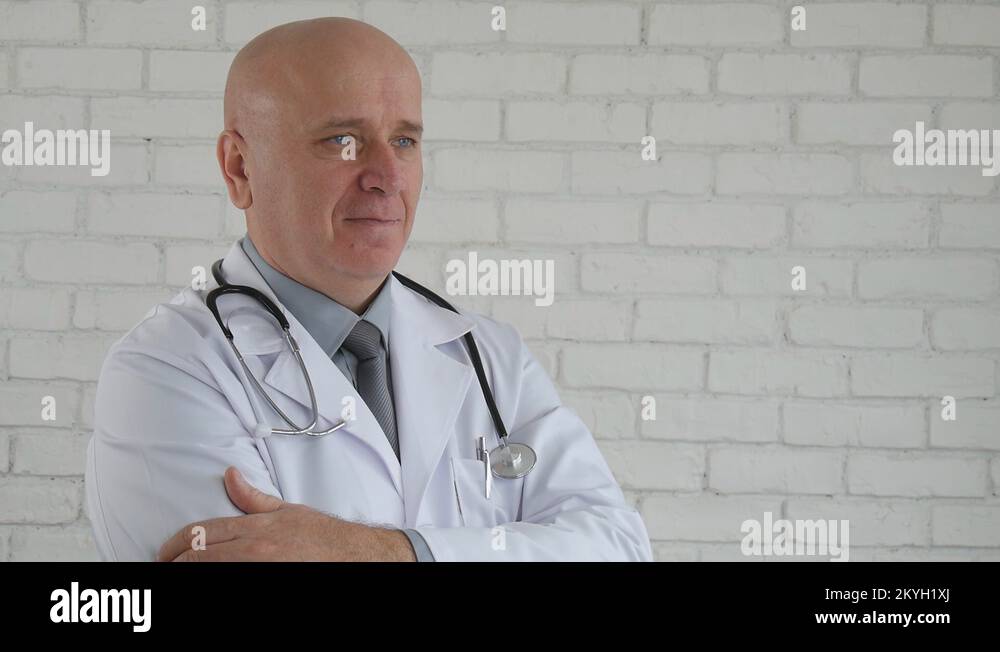 Slow Motion with Doctor Smiling and Making Ok Sign a Good Job Hand ...