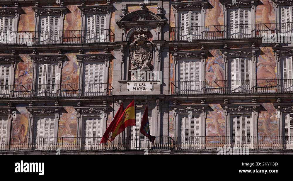 Plaza Mayor Main Square Famous Landmark Place Madrid Spanish National ...