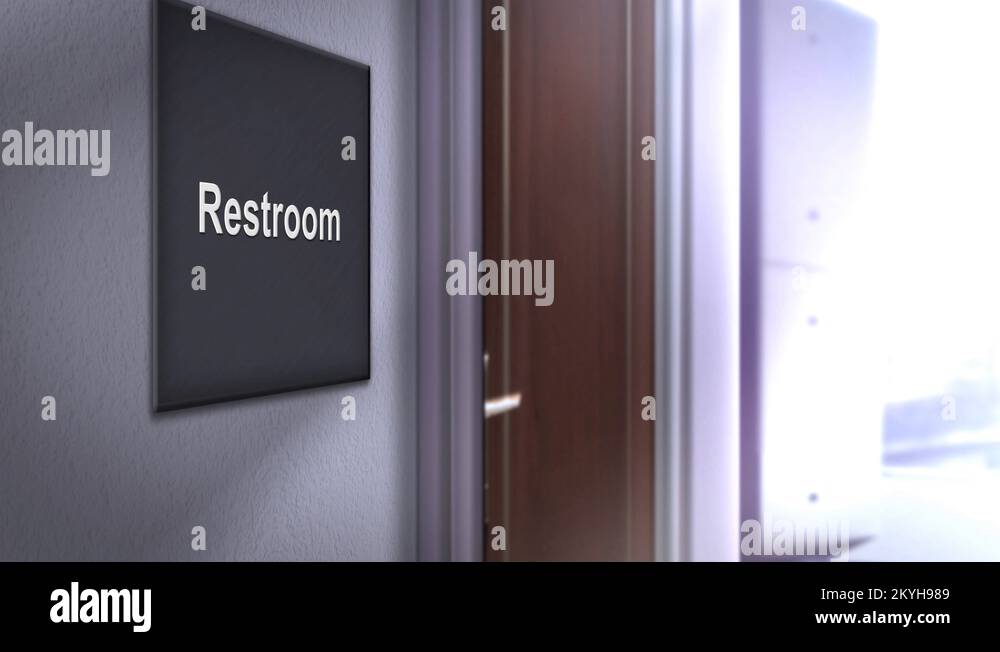 Modern interior building signage series - Restroom Stock Video Footage ...