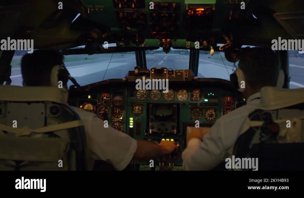 Pilots Leaving Cockpit after Landing Plane Stock Video Footage - Alamy