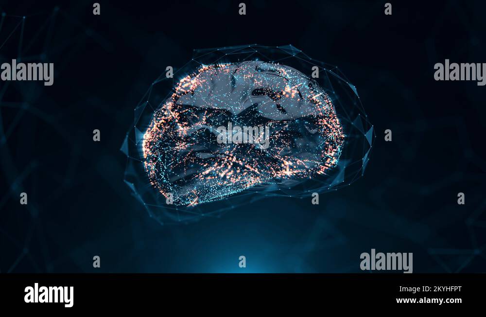 Ai, Deep Learning, 3D holographic Silicon Synthetic Brain 4K Rotation ...