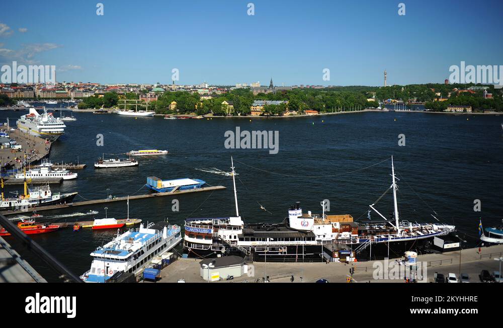 City view with ferry port and ferries Stock Videos & Footage - HD and ...