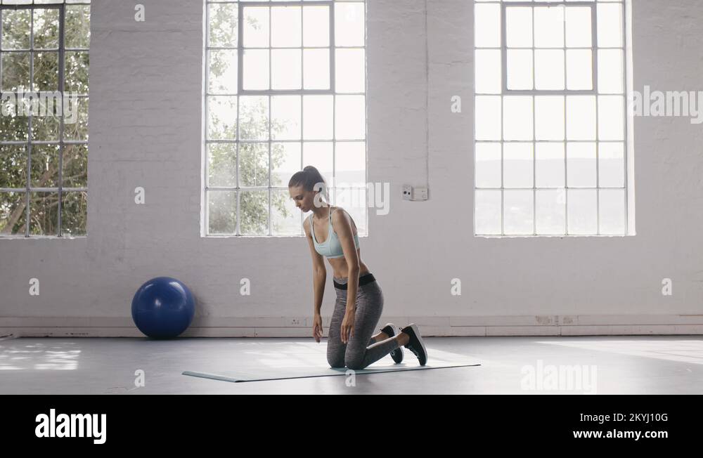 One legged downward facing dog position Stock Videos & Footage - HD and ...