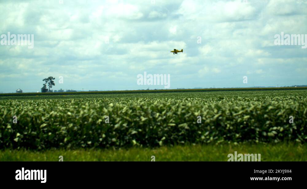A plane flying over corn field Stock Videos & Footage - HD and 4K Video ...