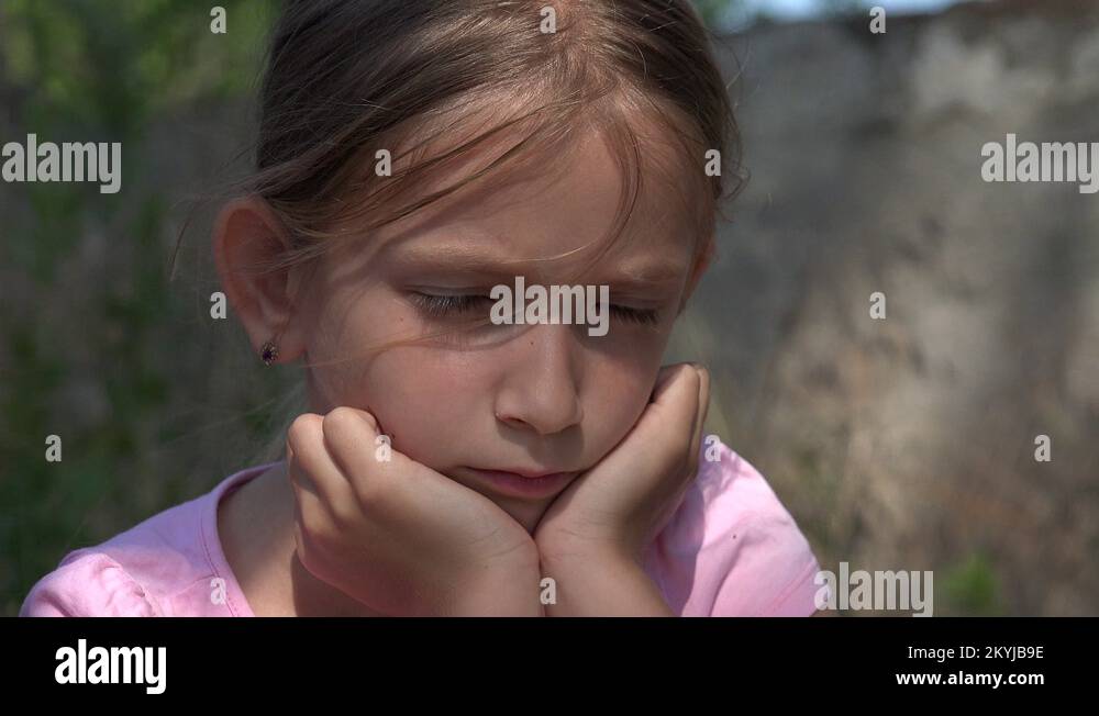 Crying Unhappy Child with Sad Memories, Stray Homeless Kid, Abandoned ...