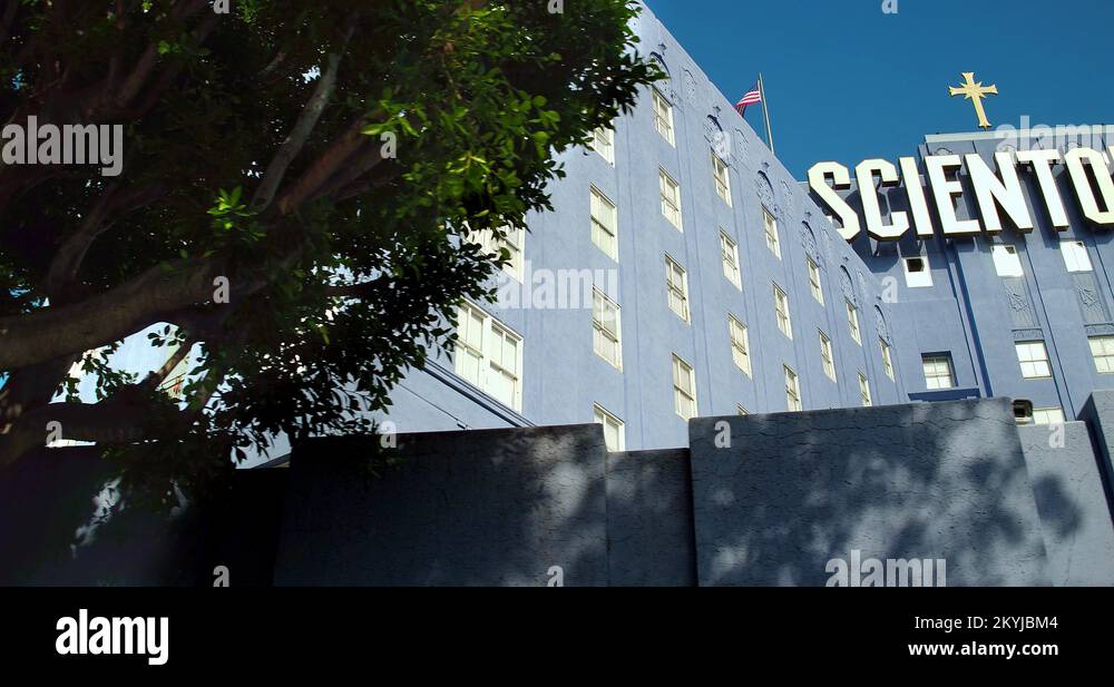 Church of Scientology building on Sunset Boulevard in Los Angeles, 4K ...