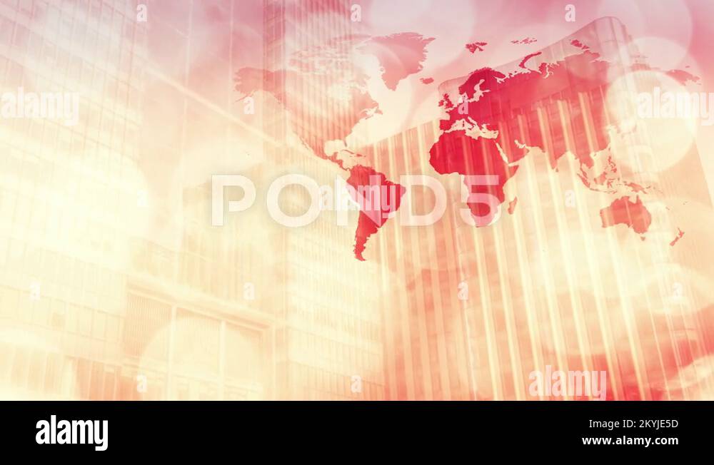 Future bank globalization, world map continents 4k Stock Video Footage ...