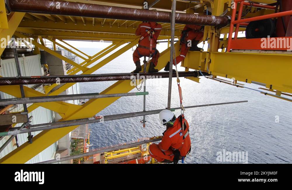 Working at height and overboard Stock Video Footage - Alamy