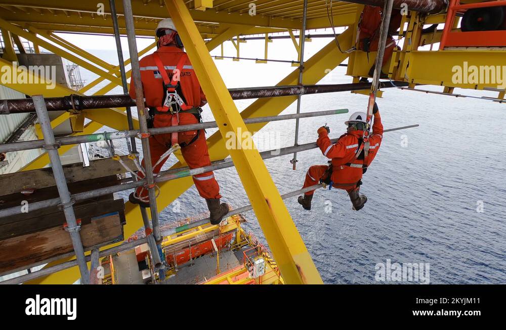 Working at height and overboard Stock Video Footage - Alamy