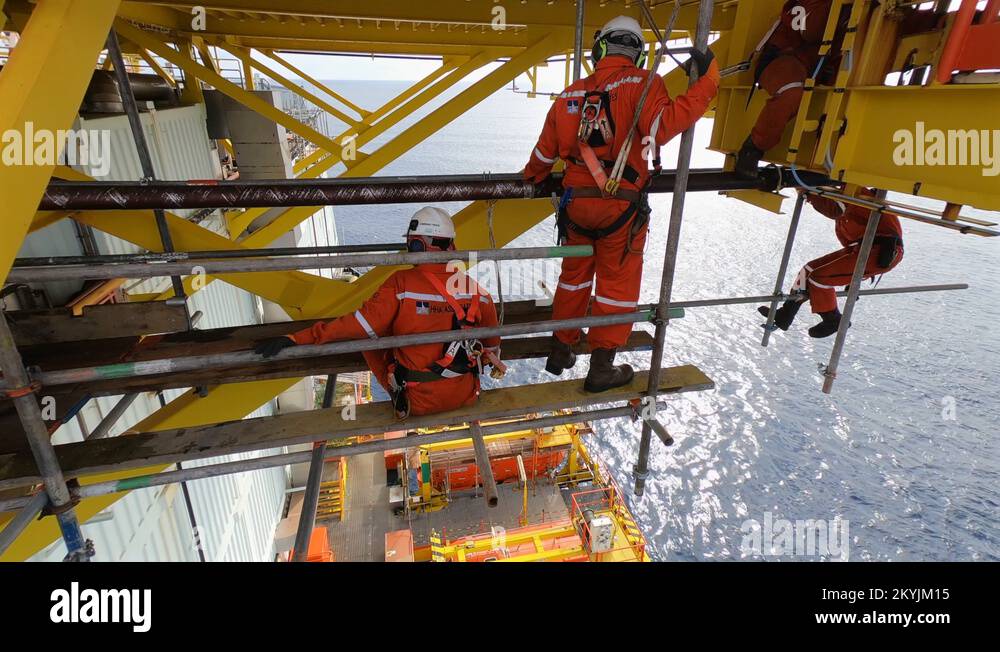 Working at height and overboard Stock Video Footage - Alamy