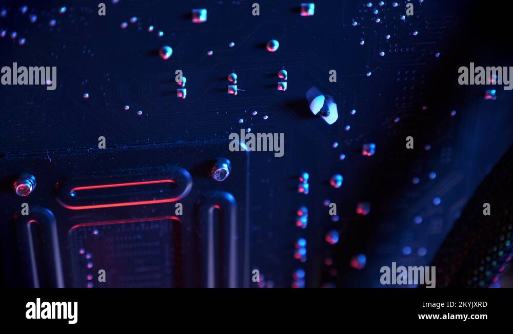 Footage of technology inside of the computer, structure and details of equipment Stock Video ...