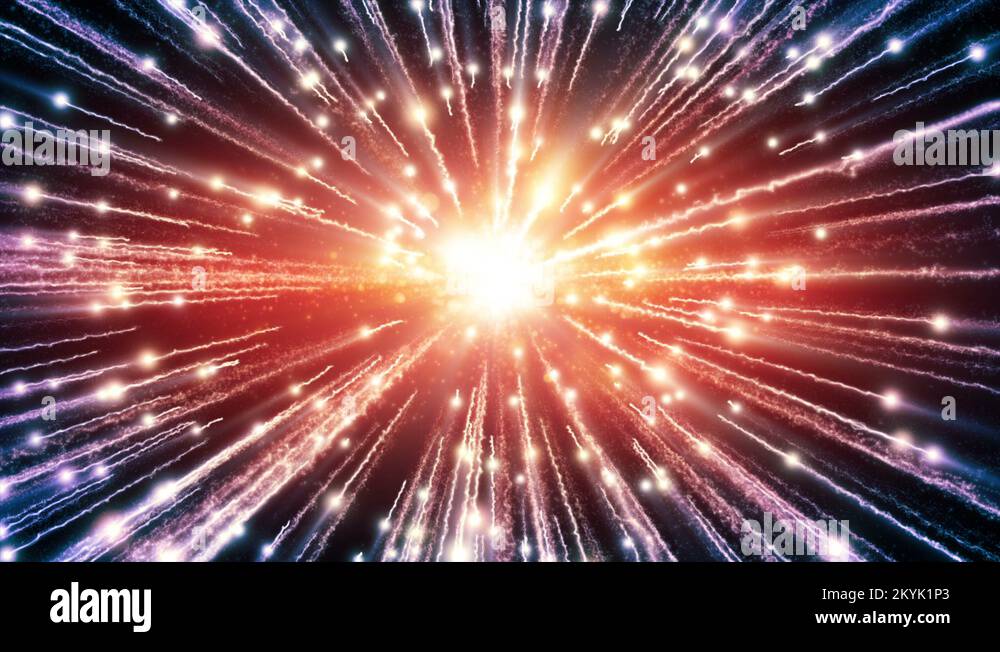 Abstract animation background shiny stars particles light rays waves ...